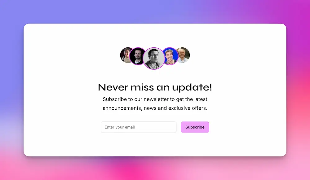 Landing Page Newsletter Section | Beautiful & performant Next.js apps ...