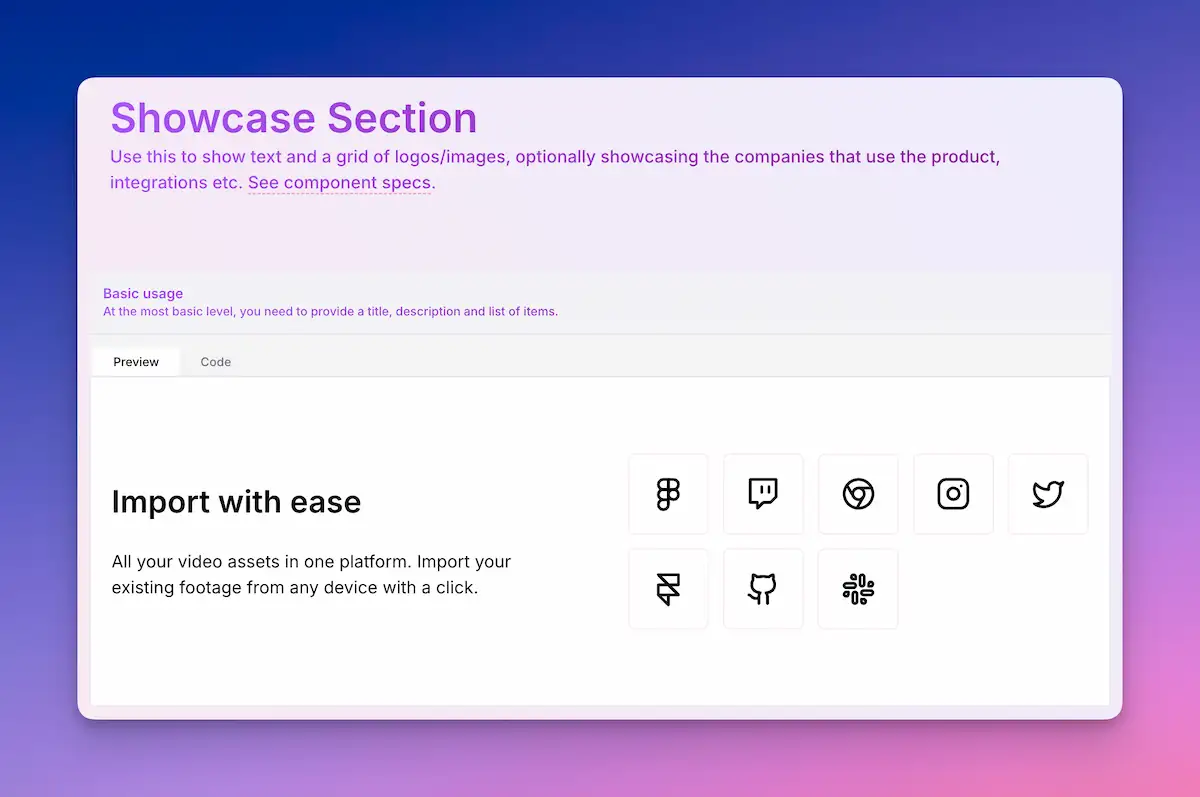 Landing Page Showcase Make Custom Nextjs Codebases With An Mdx Blog Typescript And Shadcn Ui