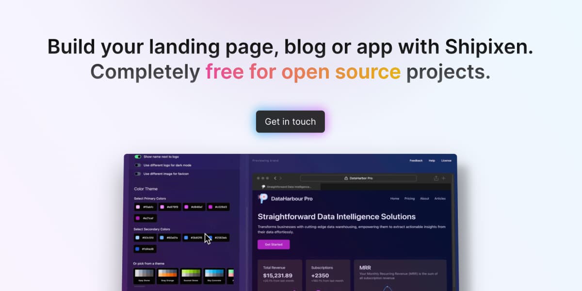 Free For Open Source Generate Next Js Landing Pages Blogs And More Beautiful And Performant